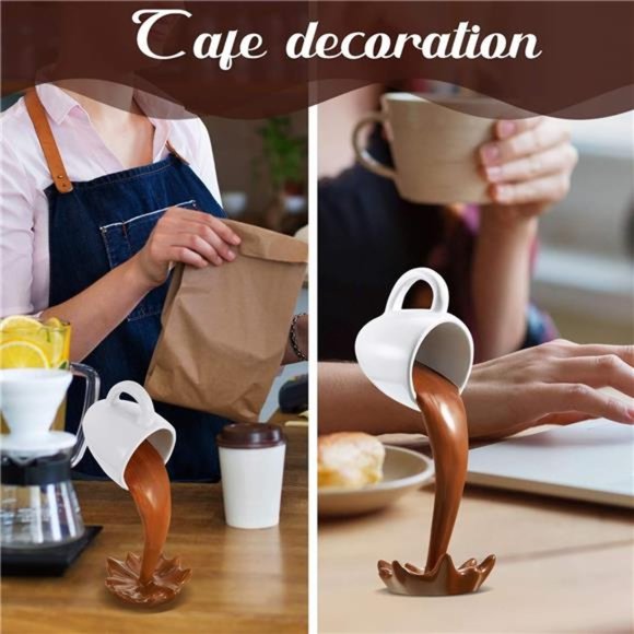 Kitchen | Floating Spilling Coffee Cup Magic Pouring Splash Cafe ...